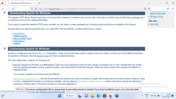How to install Apache, PHP and MYSQL on Windows 11 Machine