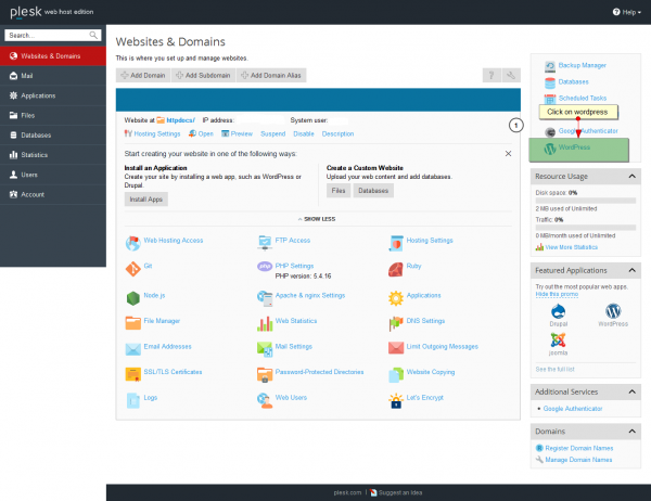 How to Install WordPress in Plesk?