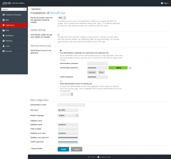 How to Install WordPress in Plesk?