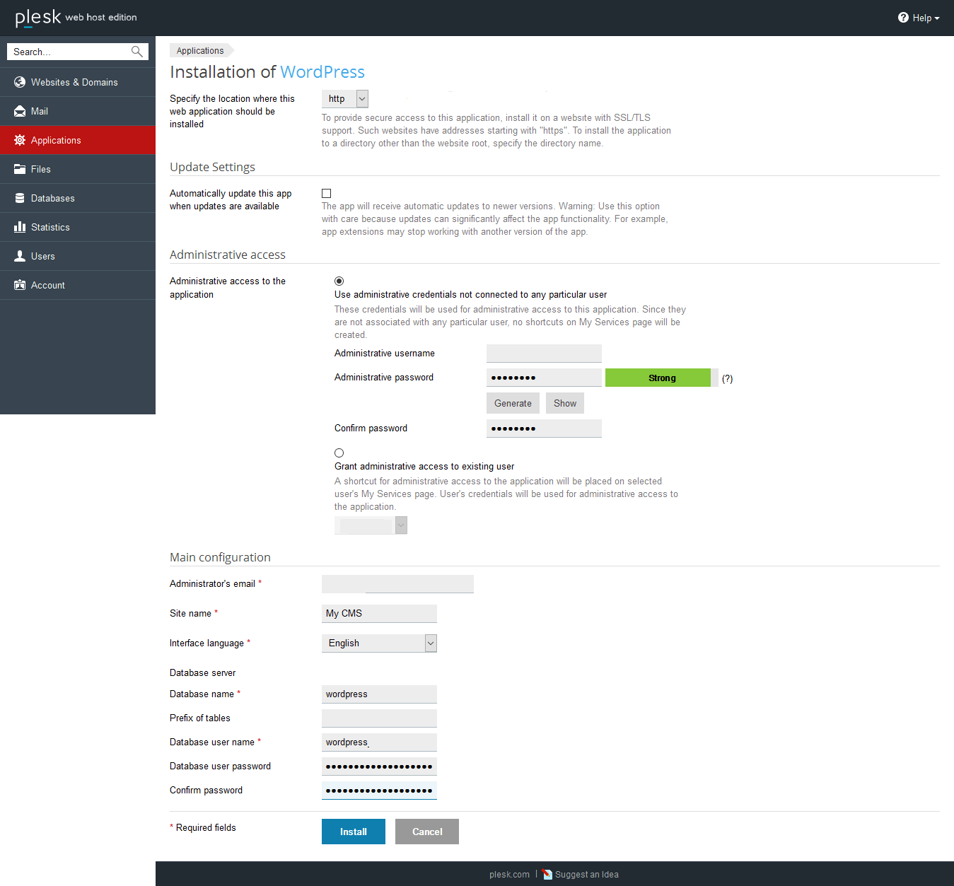 How to Install WordPress in Plesk?