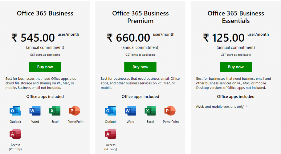 Quick Guide to Compare Office 365 Business and Enterprise Plans in 2018